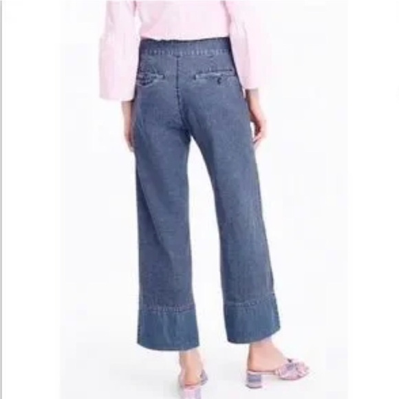 J. Crew | Jeans | J Crew Cropped Chambray Jeans With Ties Size 2 Nwt ...